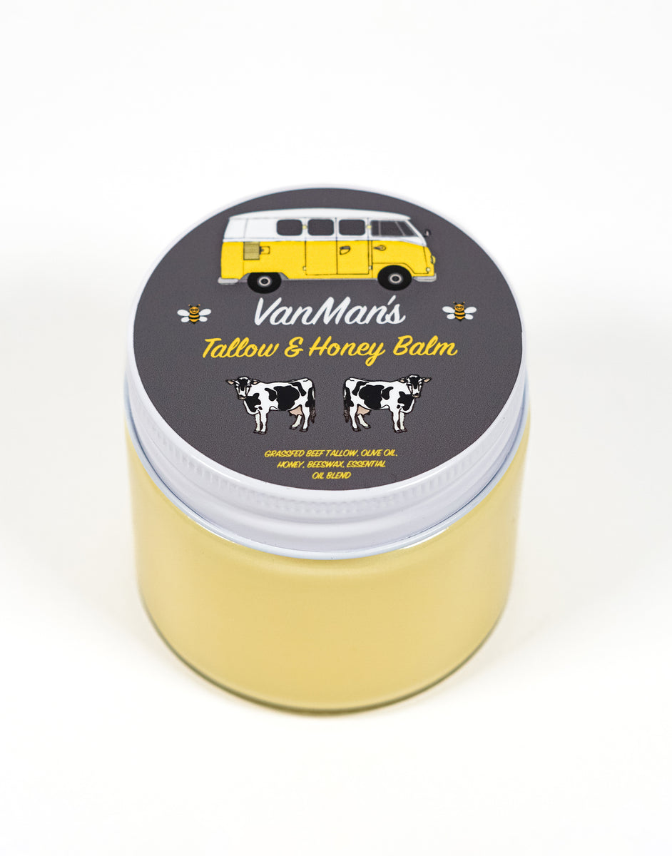 Honey & Grass Fed Beef Tallow Balm for Skin - VanMan